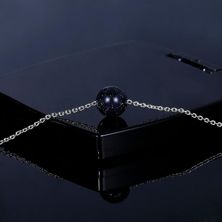 Blue Sand Crystal Cosmos Necklace | Floral Fawna