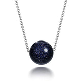 Blue Sand Crystal Cosmos Necklace | Floral Fawna